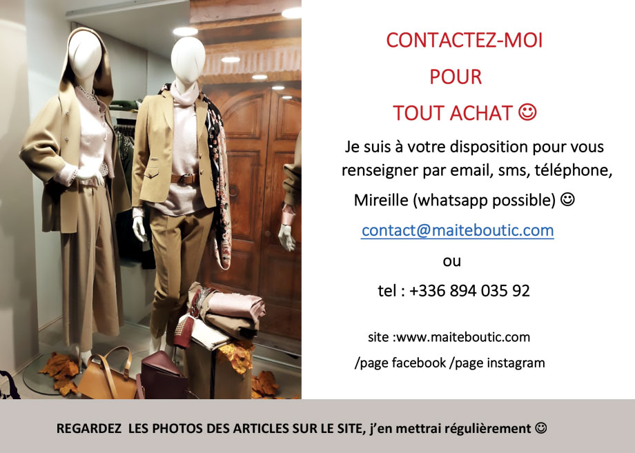 CONTACTEZ-MOI POUR TOUT ACHAT